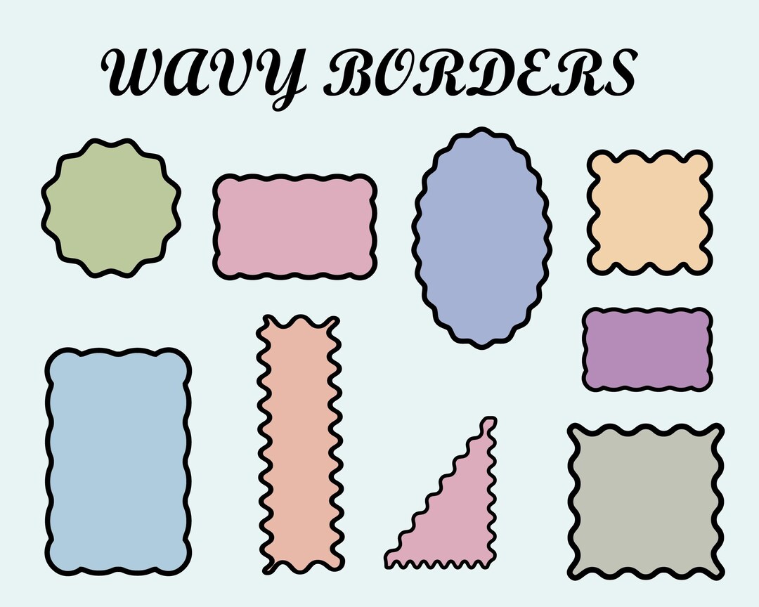 Wavy Border SVG Bundle: Decorative Edges for Cricut & Silhouette - Etsy UK
