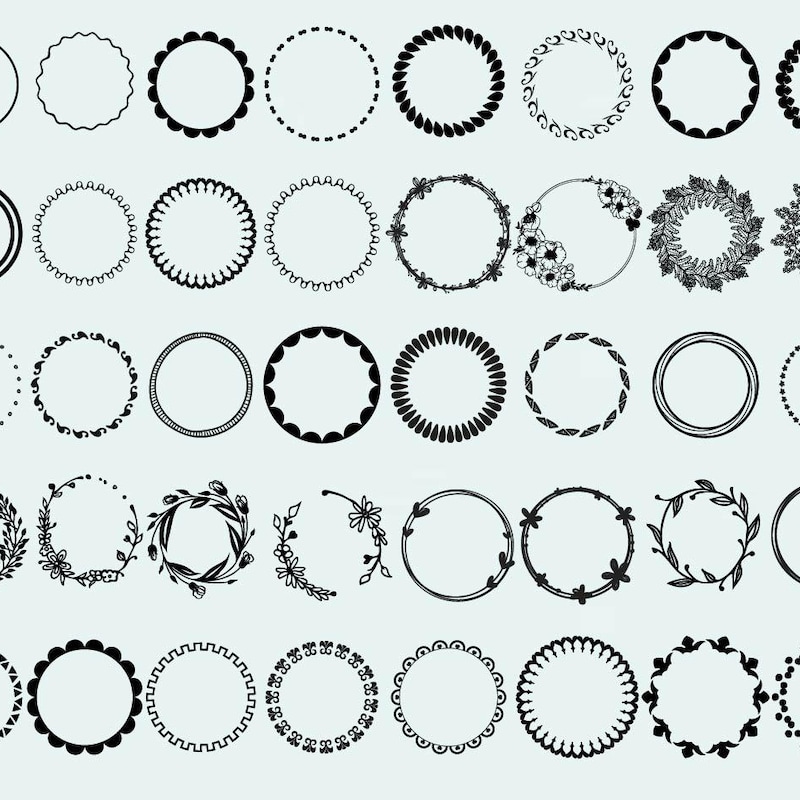 Circle Frame Svg - Etsy