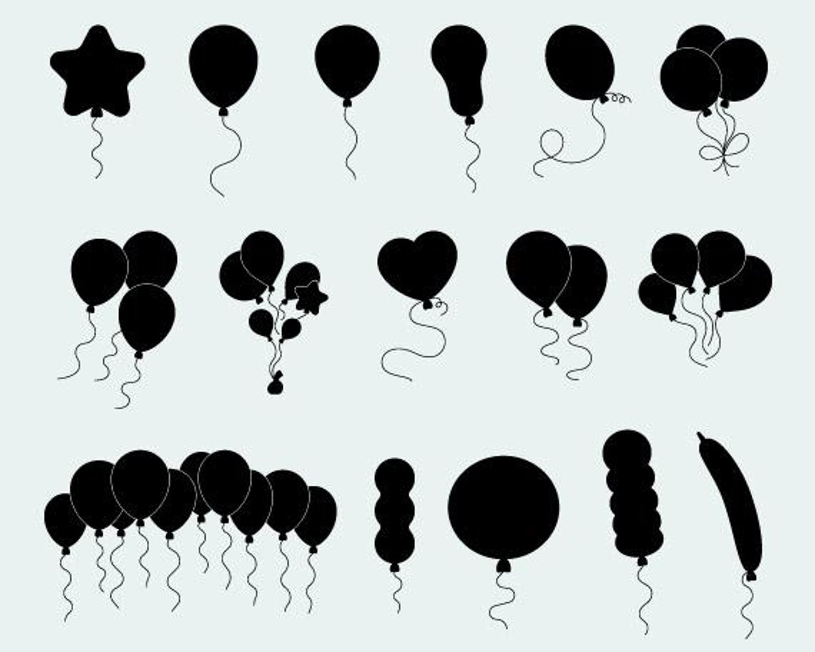 Balloon SVG Cut File Bundle, Party Clipart (digital Download) - Etsy