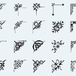 Ornate Corner Frame SVG Bundle | Cricut & Silhouette Border Designs - Etsy