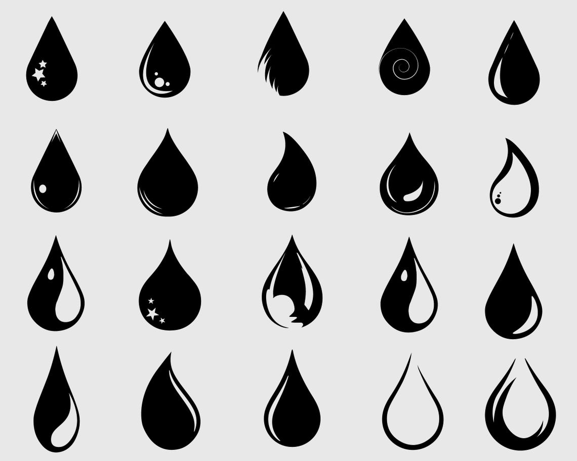 Water Drop SVG Bundle: Minimalist Graphics for Cricut & Silhouette ...
