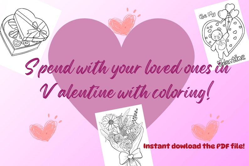 Valentine's Day Coloring Pages | Cute Love-themed Printable | Romantic ...