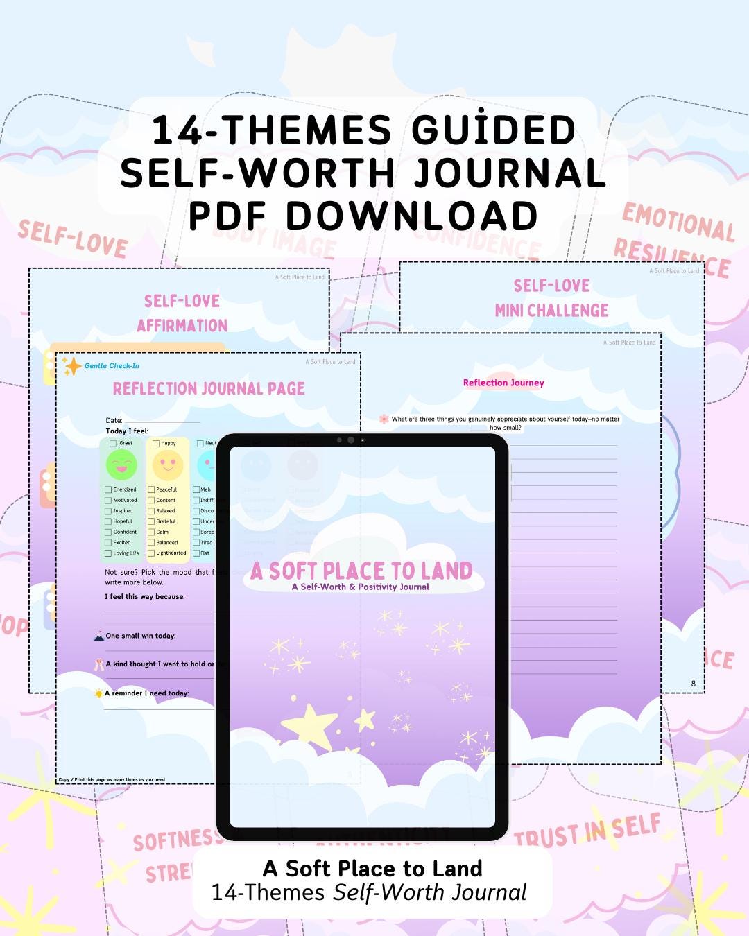 Self-worth Journal: Guided Prompts & Affirmations (printable PDF ...