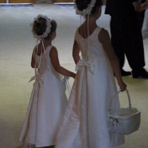 Miniature Bride Flower Girl Dress Floor Length Satin Custom - Etsy