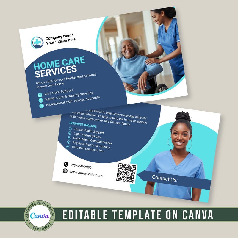 Caregiver Business Cards - Etsy