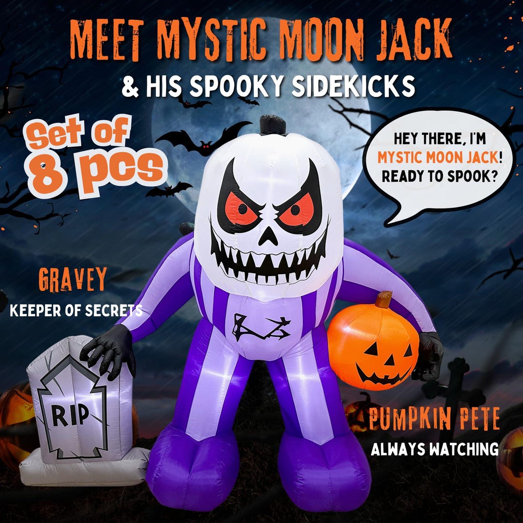 Set of 8 Blow Ups Halloween Inflatable Outdoor Decorations – Wholesale ...
