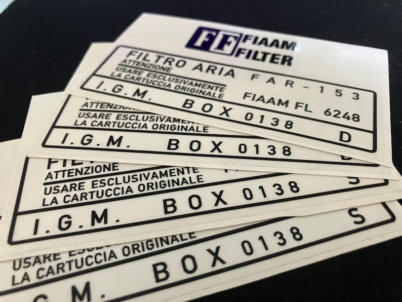 Fiaam Air Filter Replacement Decals for Lamborghini Miura - Etsy