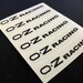 OZ Racing Replacement Wheel Decals for Countach 25th and Diablo 2wd ...