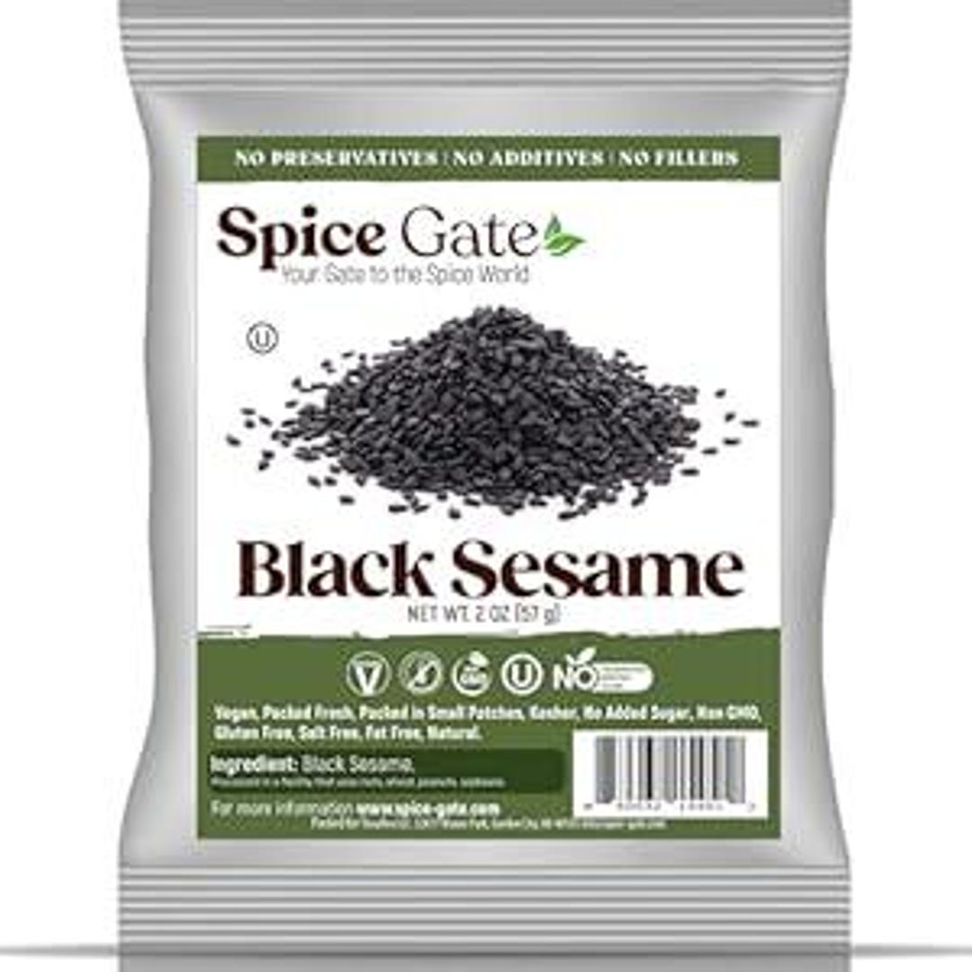 Spice Gate Black Sesame Seeds (2 Oz) Superfoods, Unroasted, All-natural ...