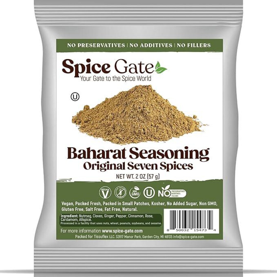 Spice Gate Baharat Spice Seasoning Seven Spice (2 Oz) Middle Eastern ...