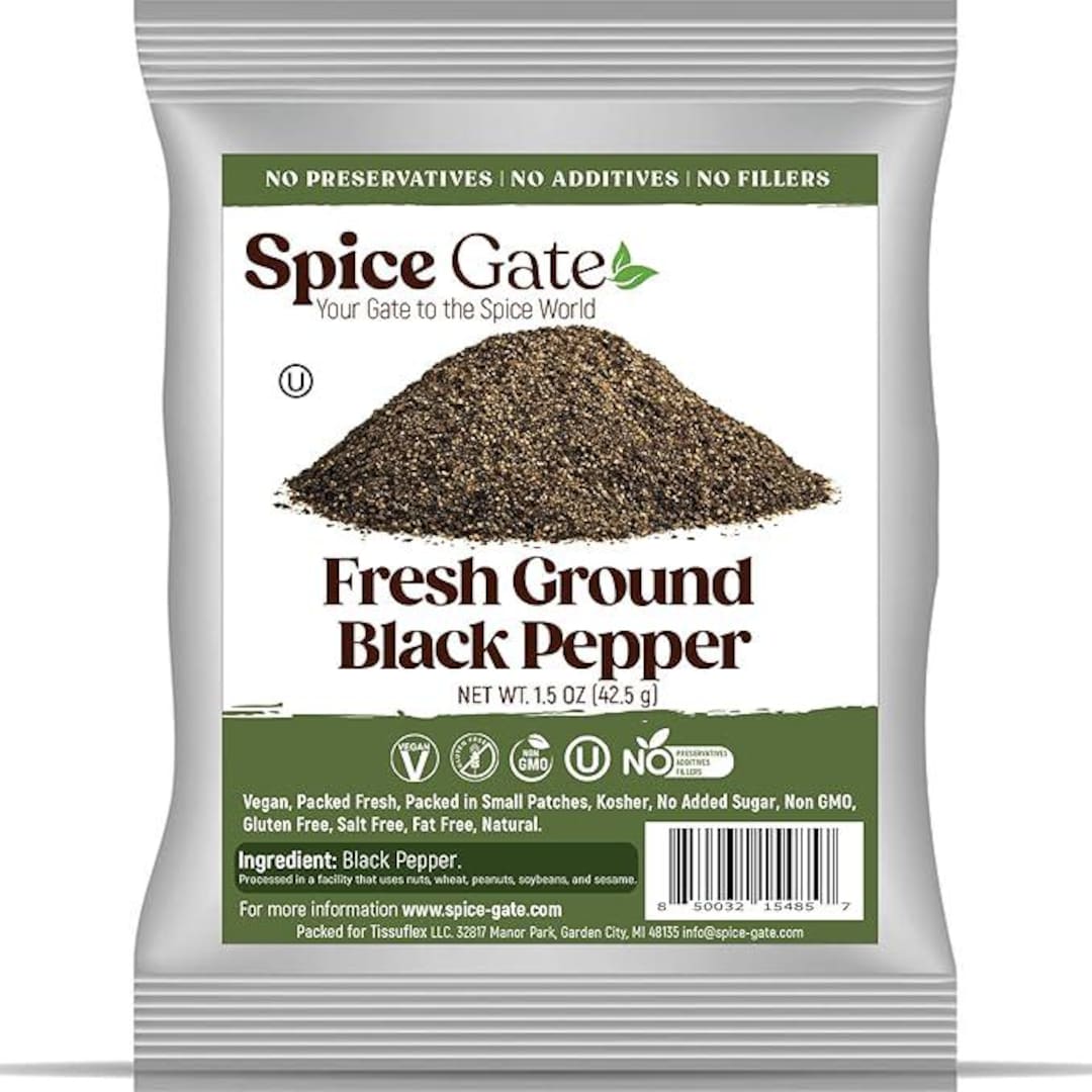 Spice Gate Black Pepper Ground Fresh (1.5 Oz) - Etsy