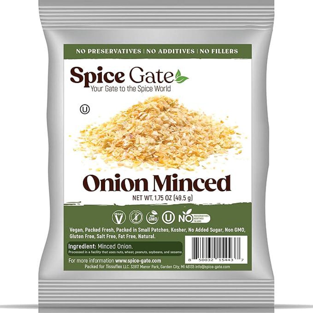 Spice Gate Minced Onion - (1.75 Oz) Flakes Dehydrated Coarser Than ...