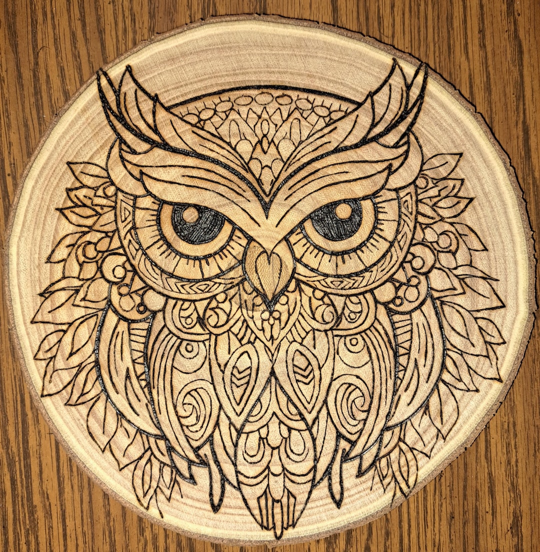 Owl Wood Burning Wall Art - Etsy