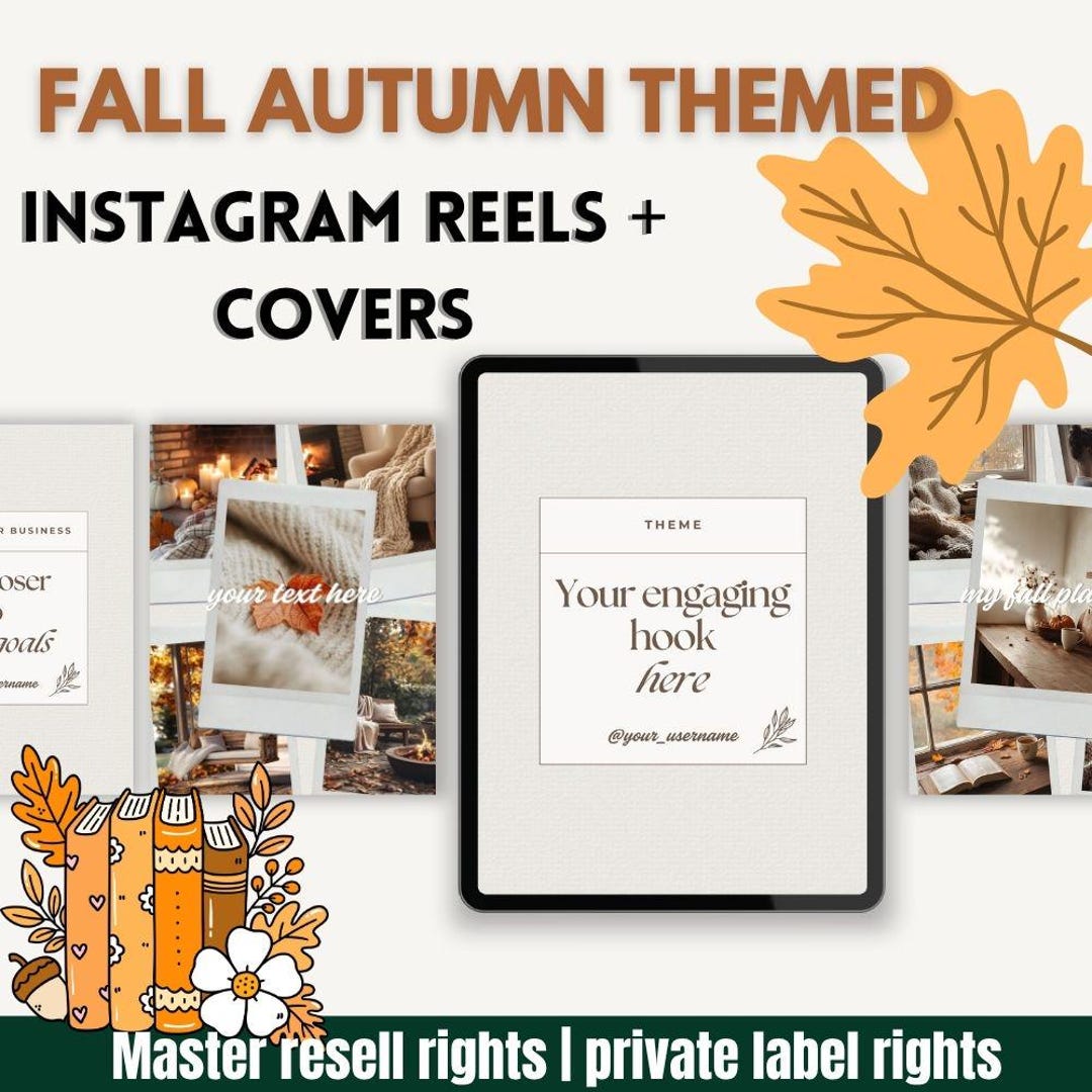153 Fall Reels + Autumn Instagram Reel Covers | Aesthetic Fall Content ...