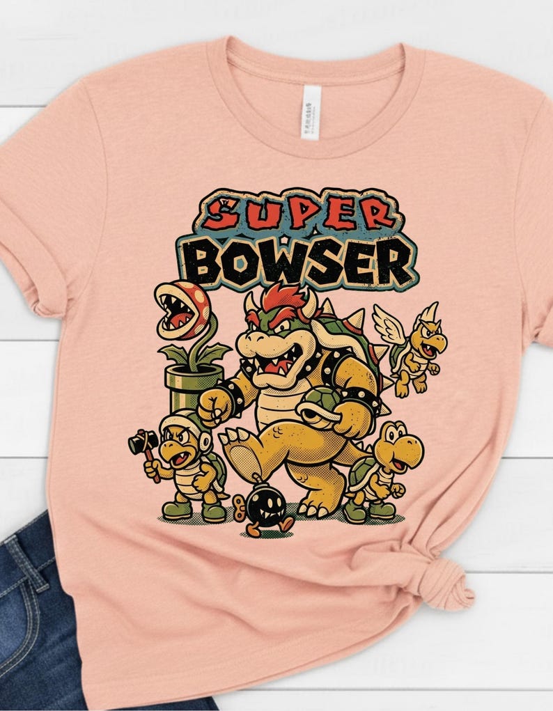Super Mario Bowser Shirt, Super Mario Matching Shirt, Super Mario Fan ...