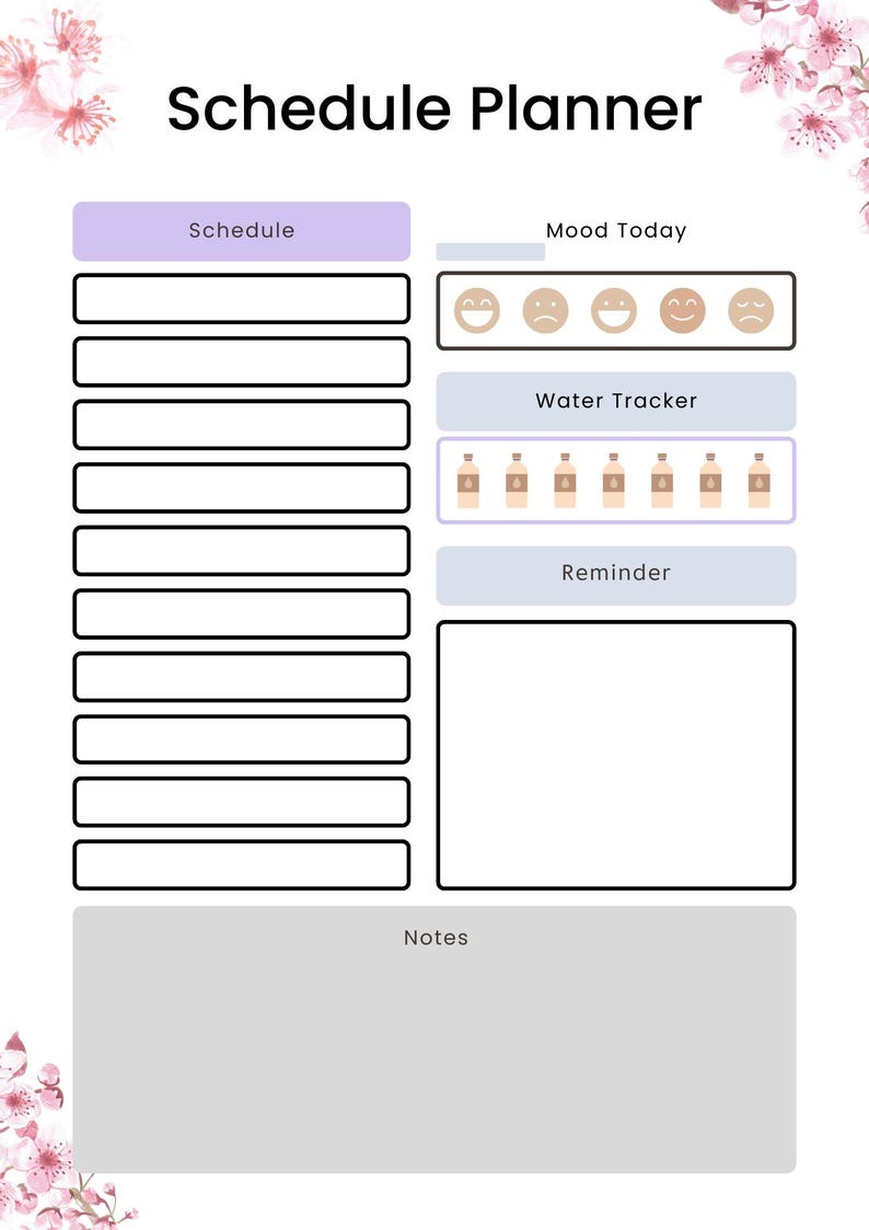 Editable Daily Planner | Printable PDF/PNG | Undated To-do List and ...