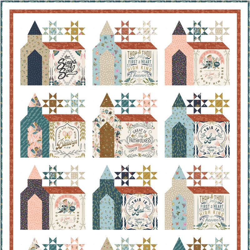 Church Quilt Block - Etsy