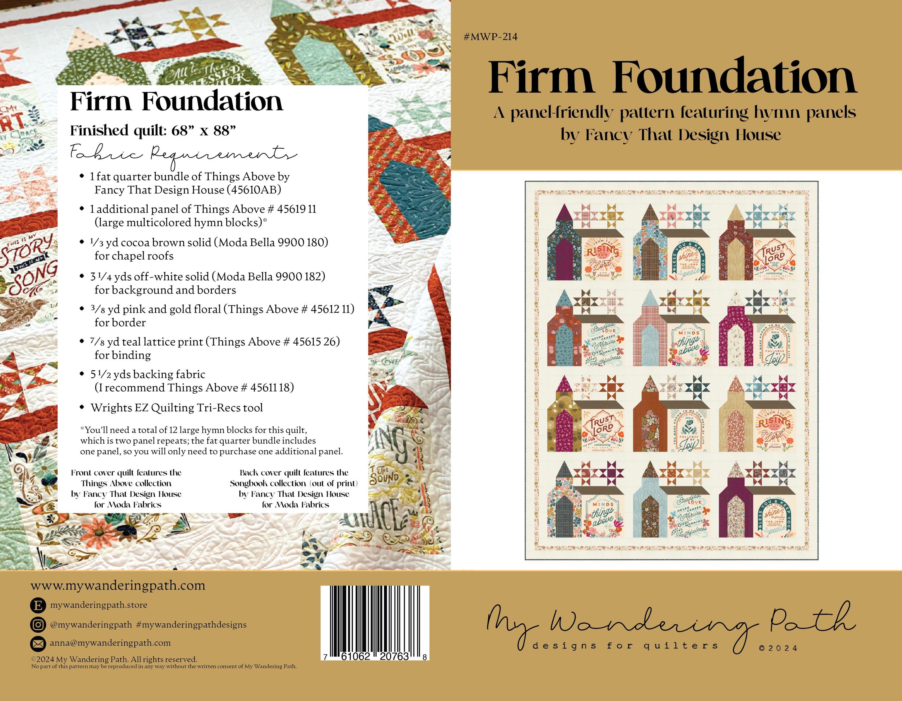 Firm Foundation PDF Quilt Pattern - Etsy