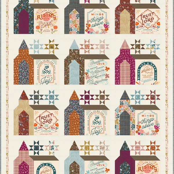 Church Quilt Block - Etsy