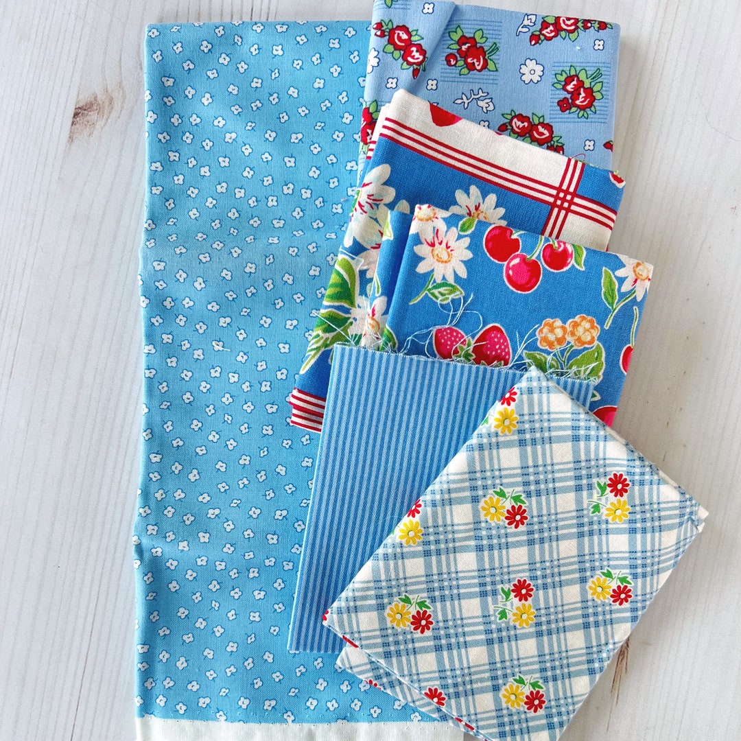 Stashbuilder Color Bundle of Fabrics - Medium Blues - Etsy