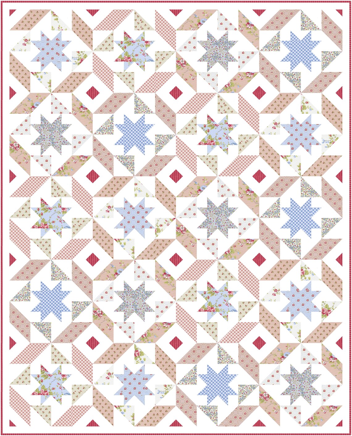 Blizzard Stars PDF Quilt Pattern - Etsy