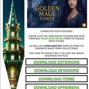 FANTASY Green Mix N Match Mage Tower IMAGES / EPHEMERA for Junk ...