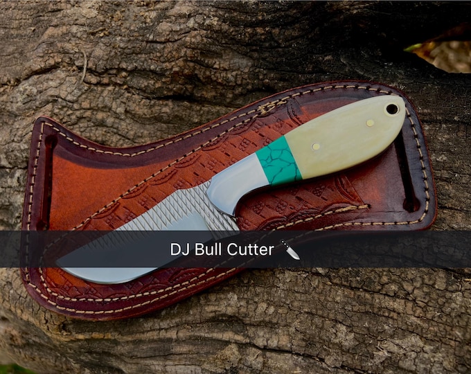 Bushcraft Primitive Neck Knife – Rustic Antiqued Leather Sheath, Cowboy ...