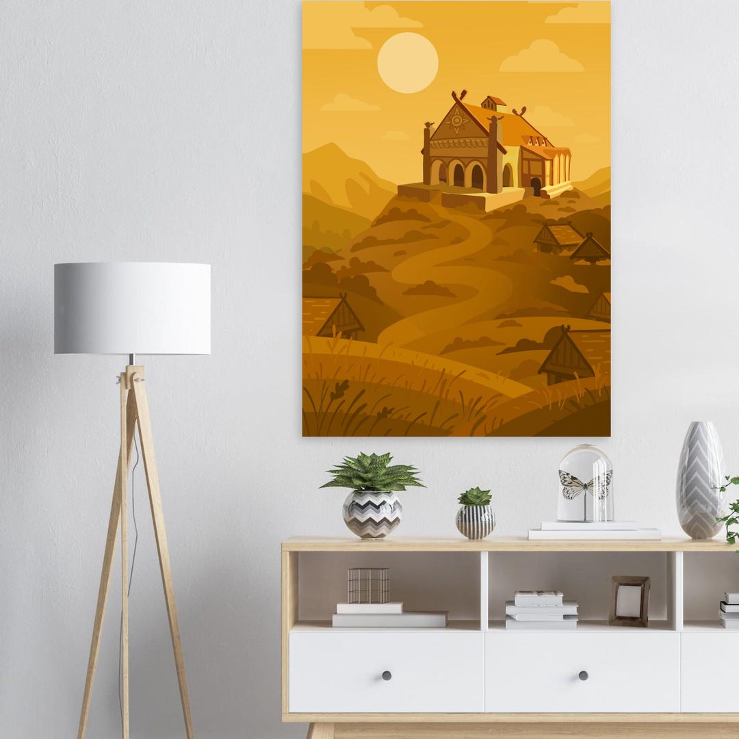 Rohan - Edoras - Fan Art Illustration - Poster - Etsy