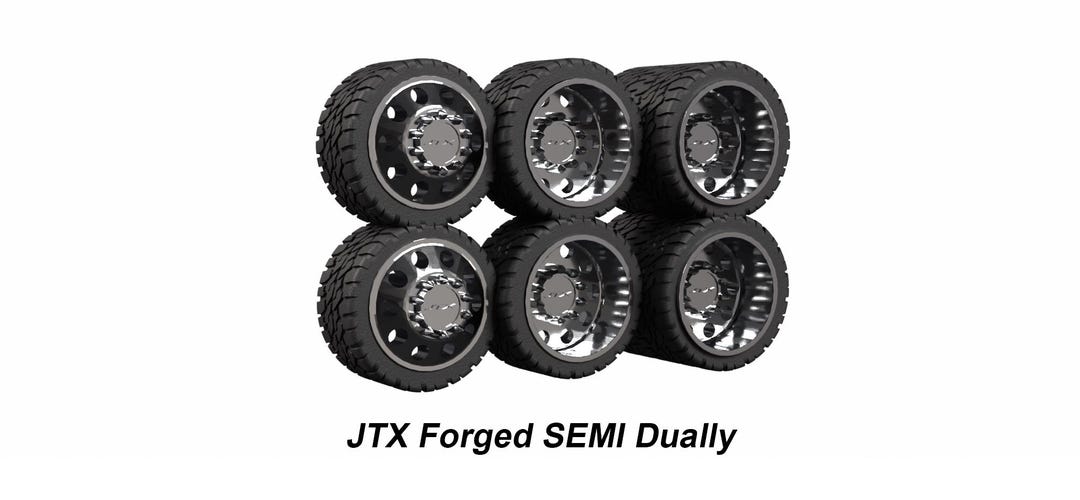 1/64 Dually JTX Forged SEMI With Tires (traditional Dually Front, Super ...