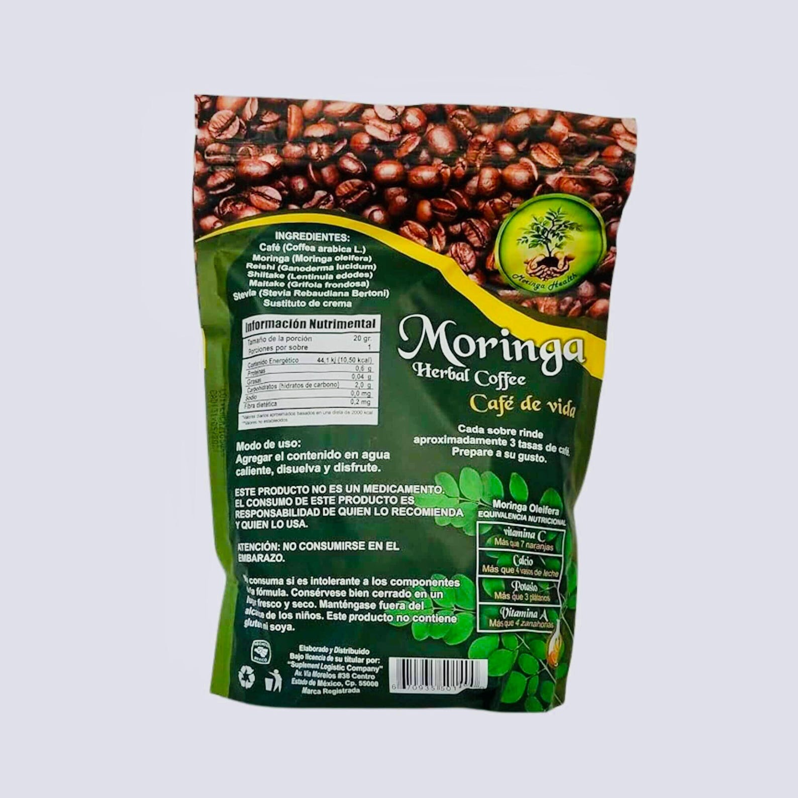Moringa Herbal Coffee (cafe Herbal Con Moringa) 22 Sachets 440g ...