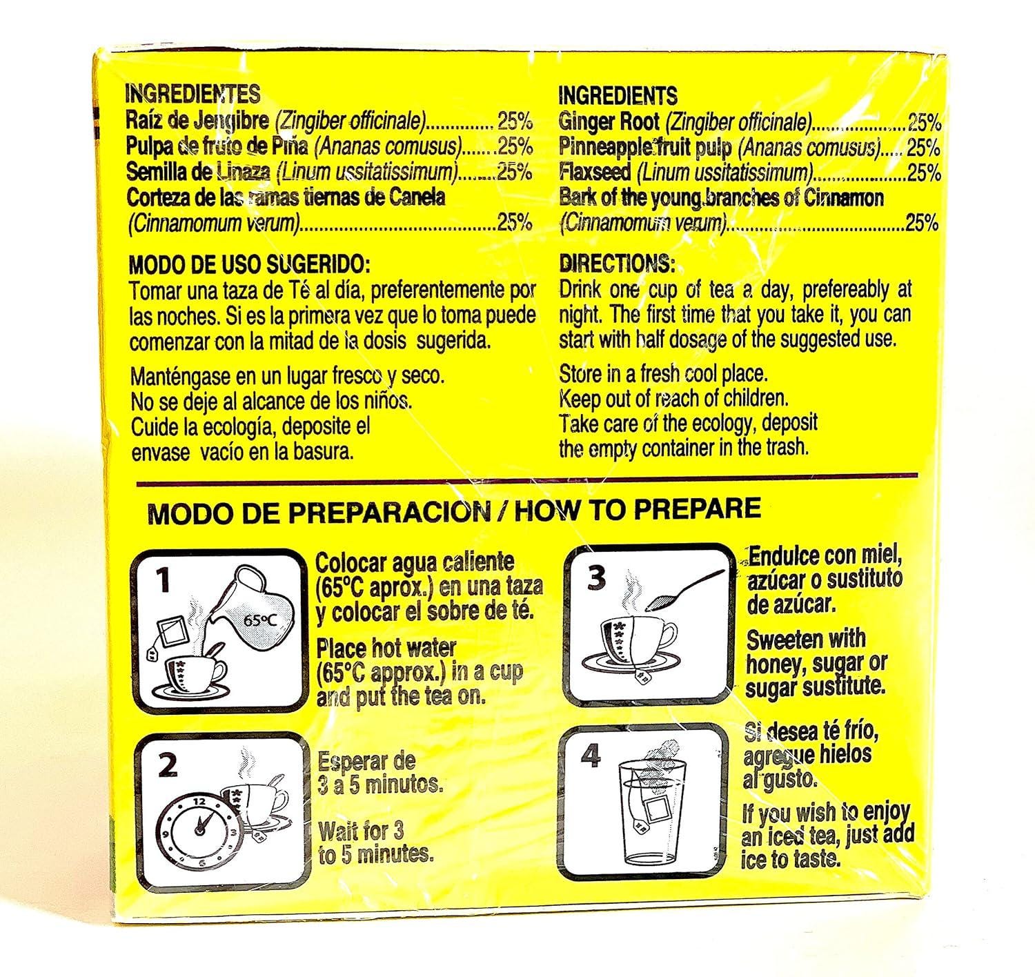 Tea CHUPA Panza | Tea Based With Ginger Root, Pineapple, Flax ...