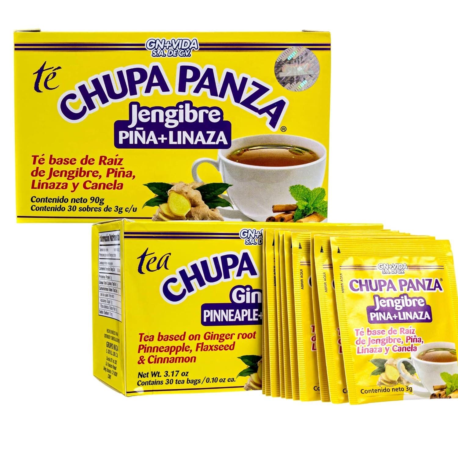 Tea CHUPA Panza | Tea Based With Ginger Root, Pineapple, Flax ...