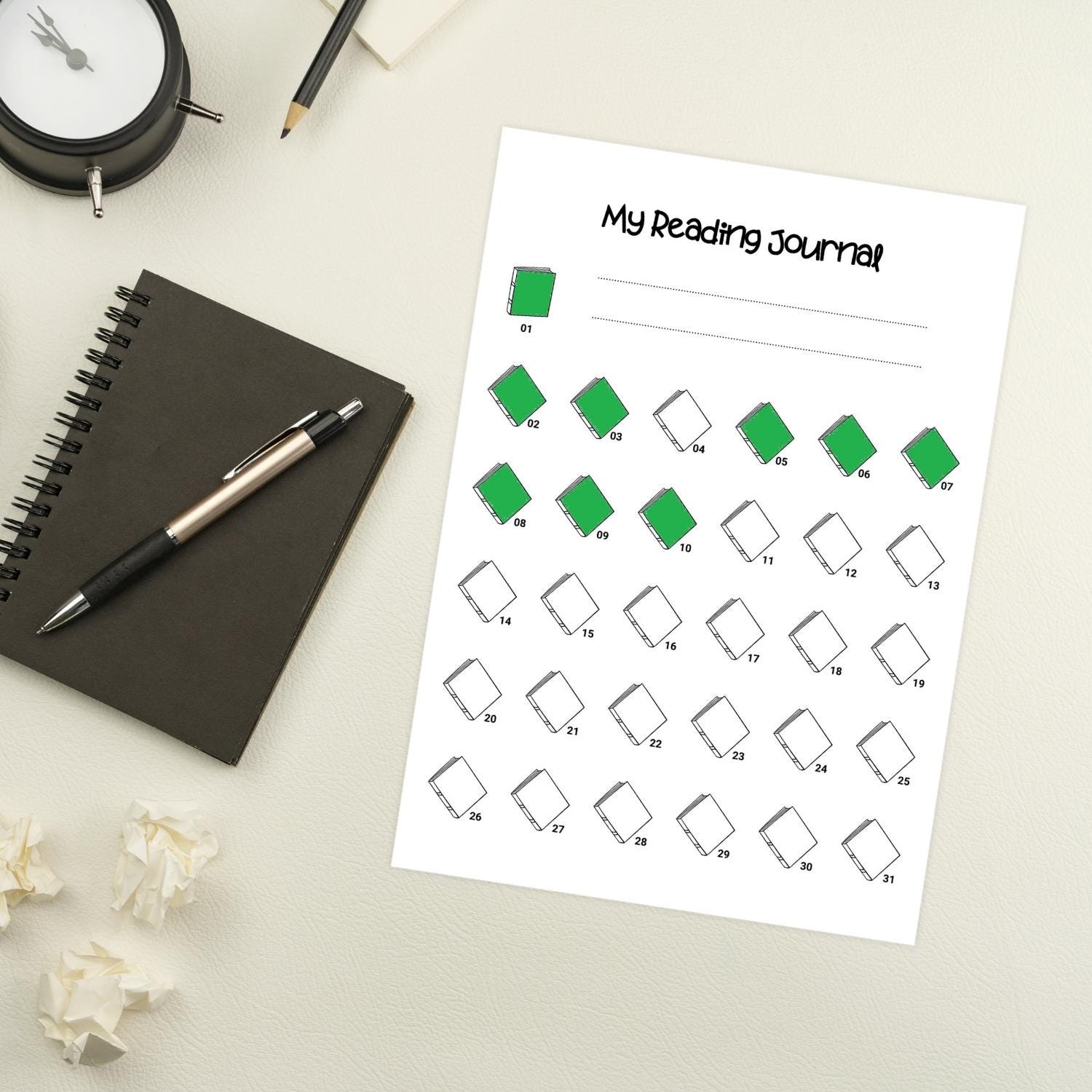 My Reading Journal | Printable Planner Page | Book Tracker | Daily ...