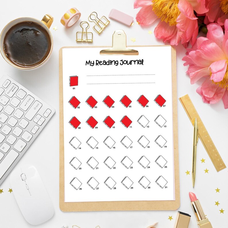 My Reading Journal | Printable Planner Page | Book Tracker | Daily ...