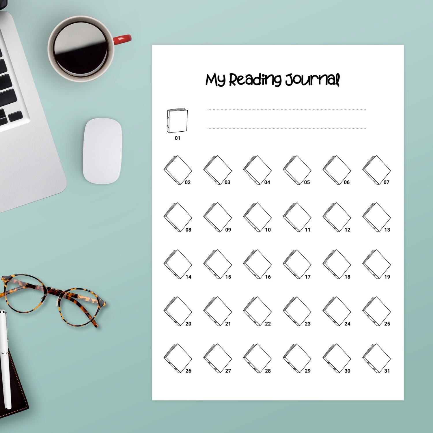 My Reading Journal | Printable Planner Page | Book Tracker | Daily ...