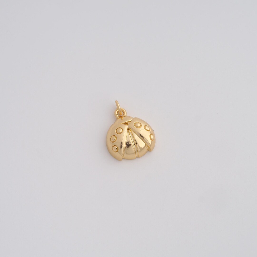 Gold Ladybug Charms 18K Gold Filled Insect Pendant for DIY Bracelet ...