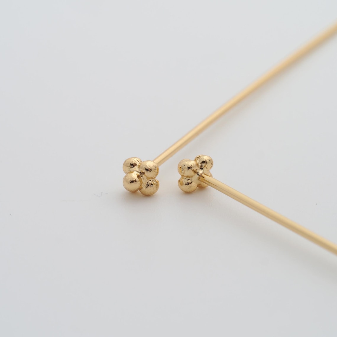 5 Pcs Gold Flower Head Pins 18K Gold Filled Flower Head Pins for DIY ...