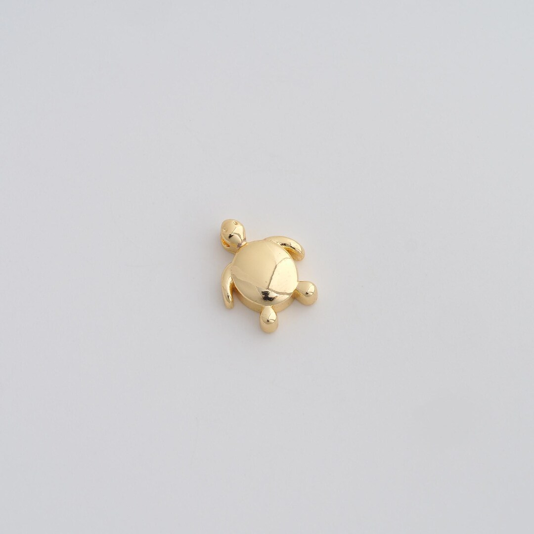 Gold Turtle Charms 18K Gold Filled Animal Pendant for DIY Bracelet ...