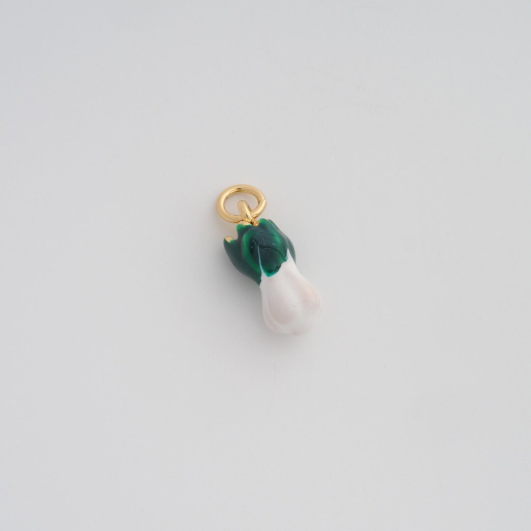 Gold Enamel Cabbage Charms 18K Gold Filled Cabbage Pendant for DIY ...