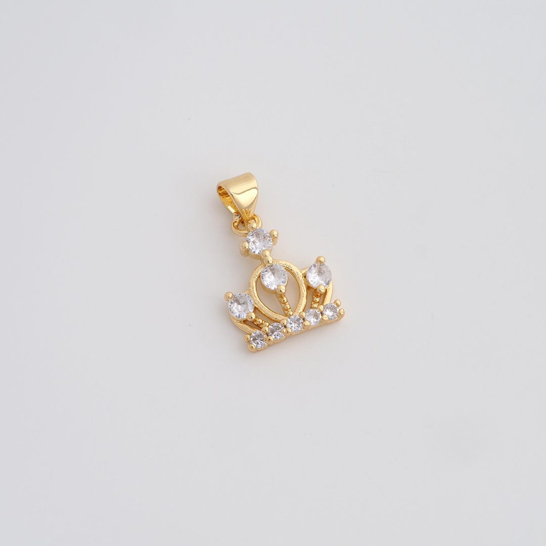 Gold Crown Charms 18K Gold Filled King Crown Pendant for DIY Bracelet ...