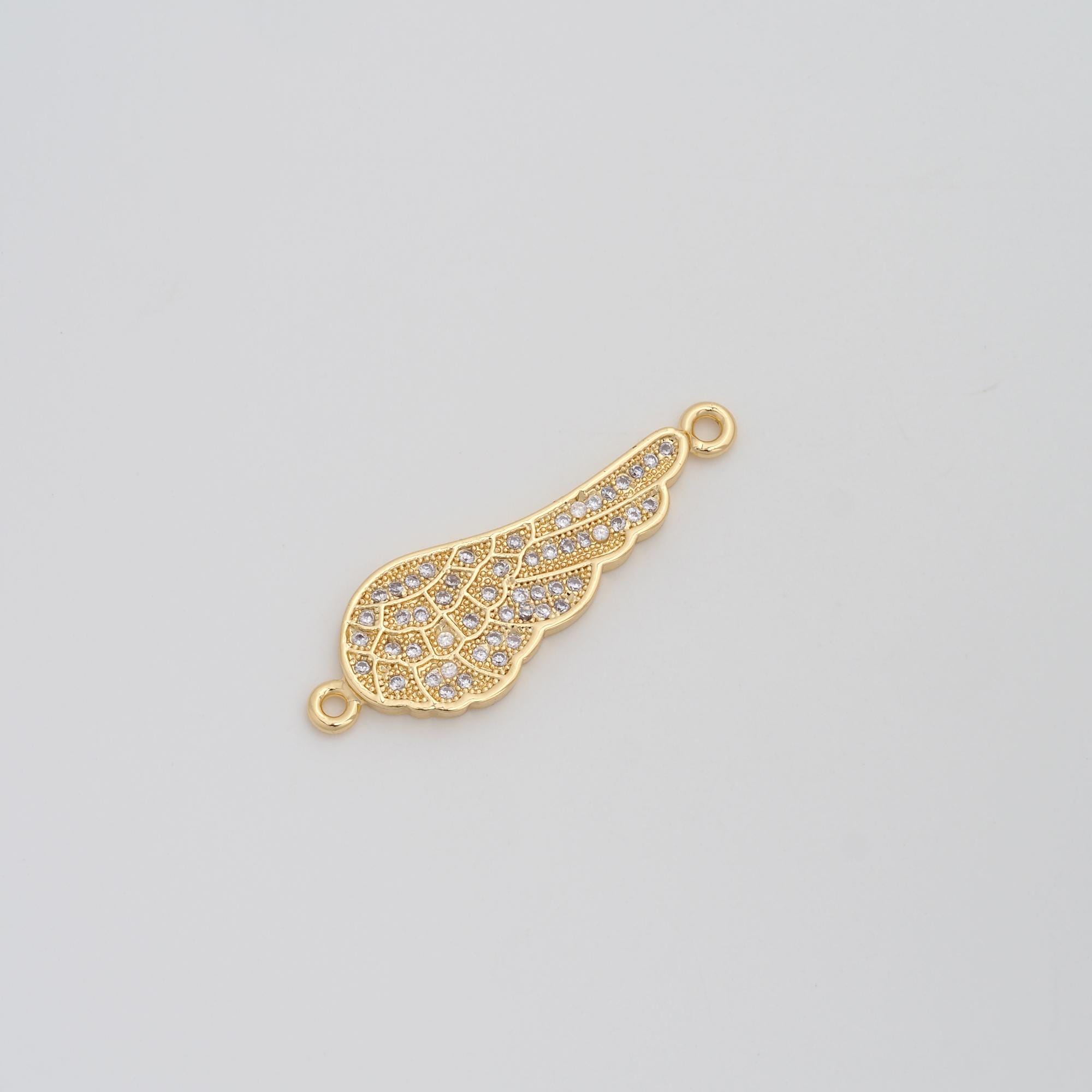 Gold Angel Wings Connectors 18K Gold Filled Animal Wings Connectors for ...