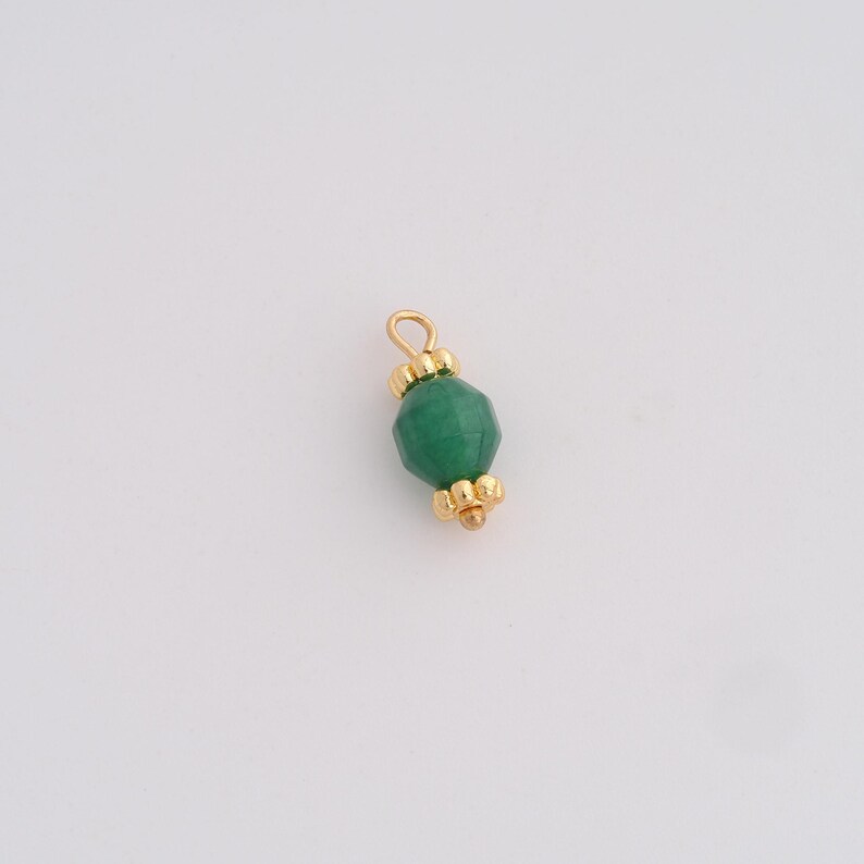 Gold Energy Stone Charms 18K Gold Filled Natural Stone Pendant for DIY ...