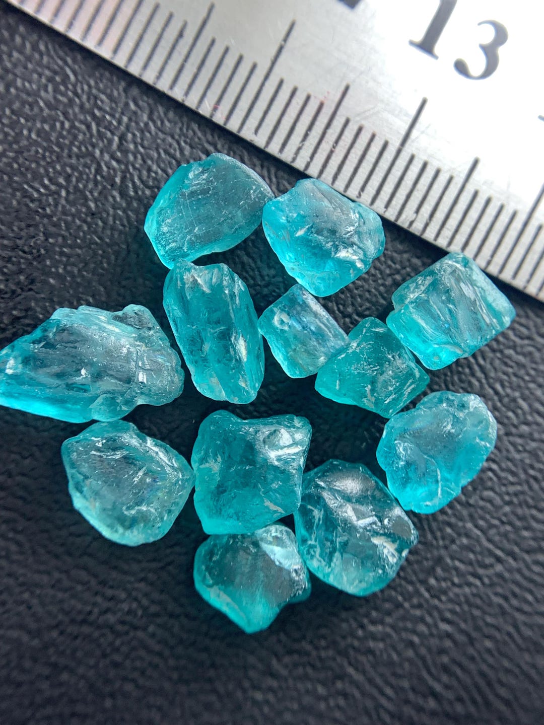 27.10 Crts Facet Grade Neon Blue Color Apatite Collect Pieces Rough Lot ...