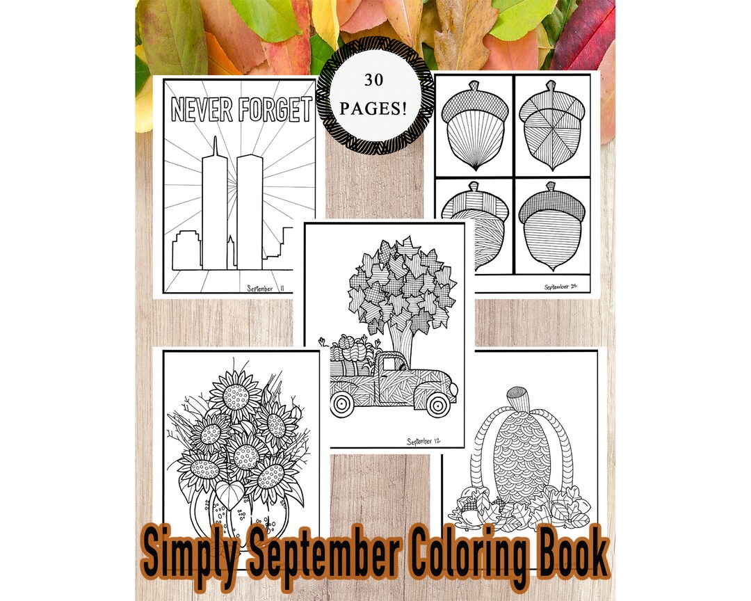 Simply September Coloring Book - Etsy