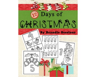 12 Days of Christmas - Printable Coloring Book - Etsy