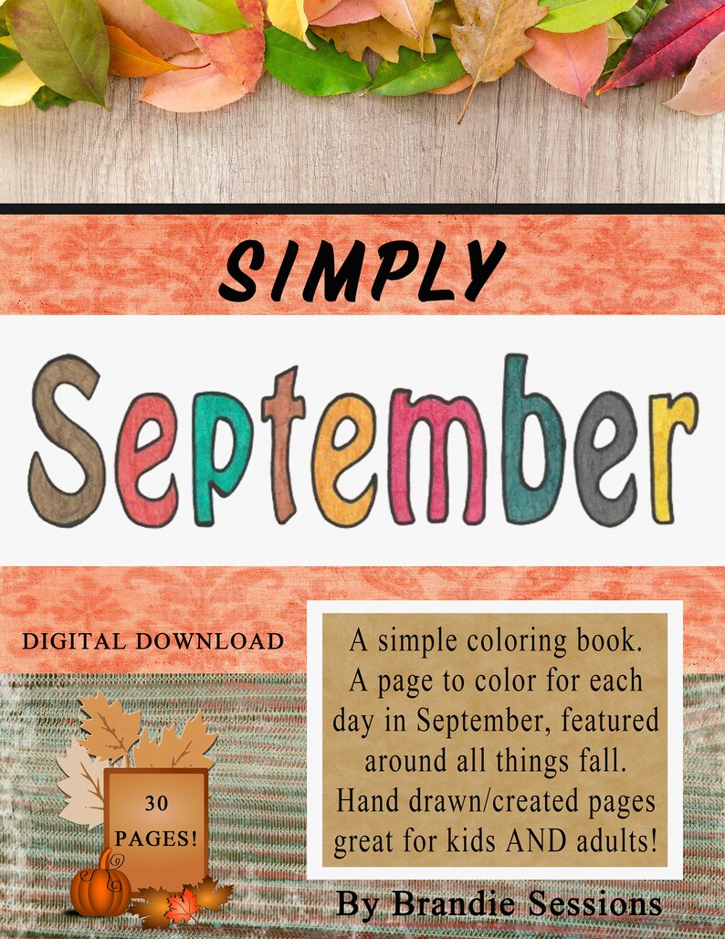 Simply September Coloring Book - Etsy