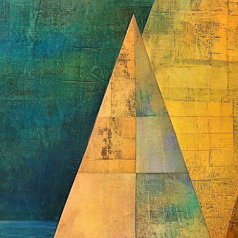 Coastal Geometry Art Print, Abstract Seascape - Etsy