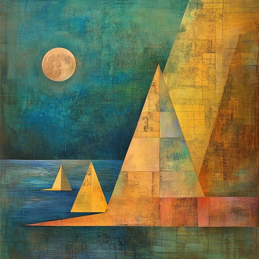Coastal Geometry Art Print, Abstract Seascape - Etsy