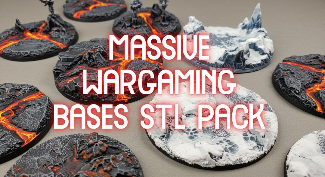 Large Wargaming Tabletop BASES STL Pack! (ordered) - Both Sci-fi and ...