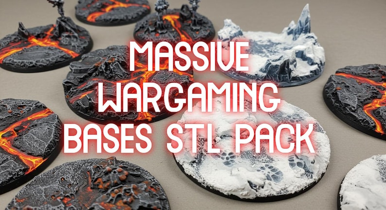 Large Wargaming Tabletop BASES STL Pack! (ordered) - Both Sci-fi and ...